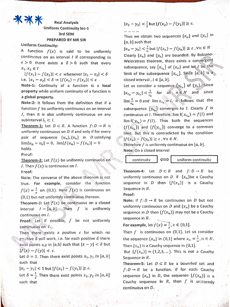 Uniformly Continuity | PDF