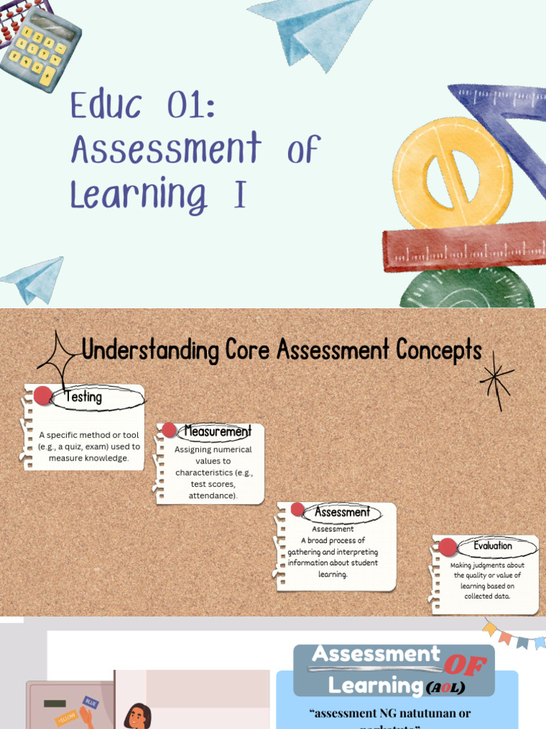 Introduction - Assessment of Learning 1 | PDF | Educational Assessment ...