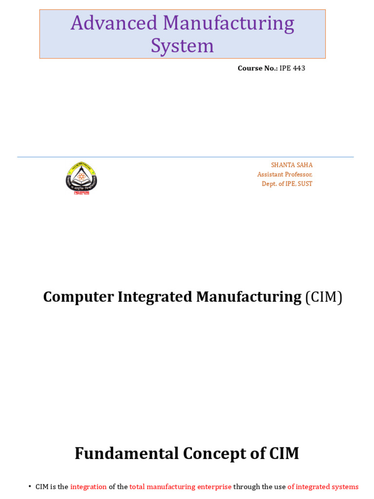5.intro To CIM | PDF | Automation | Enterprise Resource Planning