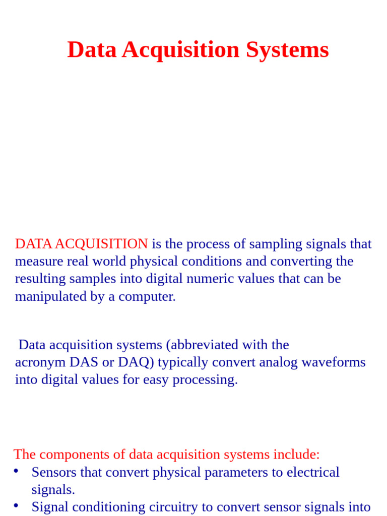 Data Acquisition Systems EE123 | PDF | Data Acquisition | Electronics