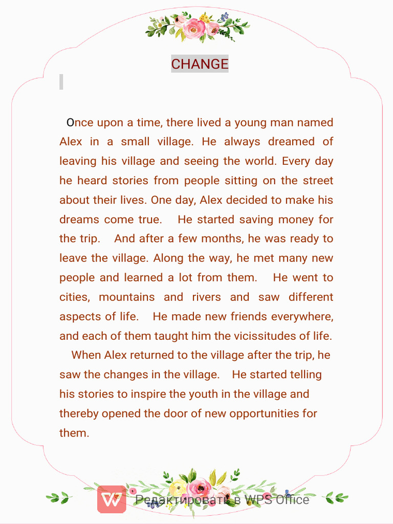 Story About Change | PDF