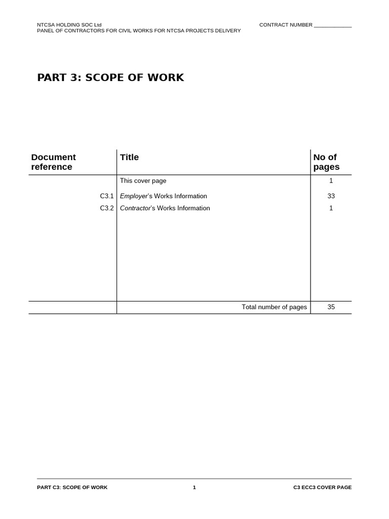C3 1 ECC3 Employers Works Information Civil Works Panel 2025 | PDF ...