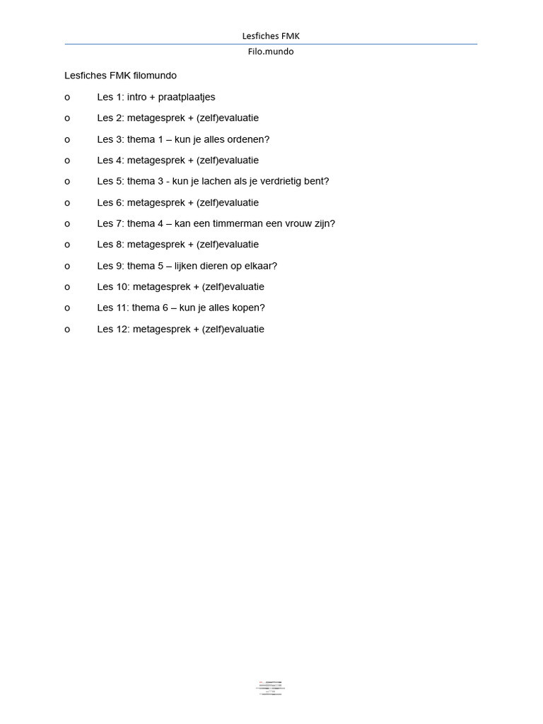 Lesfiches FMK Filomundo | PDF