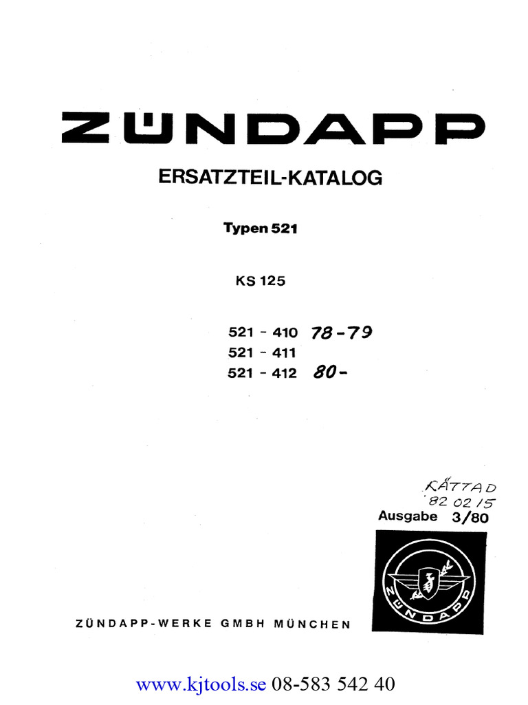 Zundapp KS125_78-81 /German | PDF