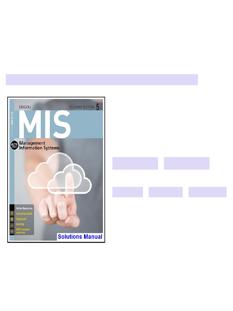 MIS 5 5th Edition Bidgoli Solutions Manual full | PDF | World Wide Web ...