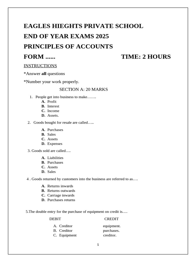 Eagles Hieghts Private School Accounting | PDF | Debits And Credits | Money