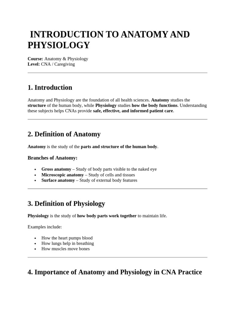 Intro Anatomy | PDF | Mitosis | Human Body
