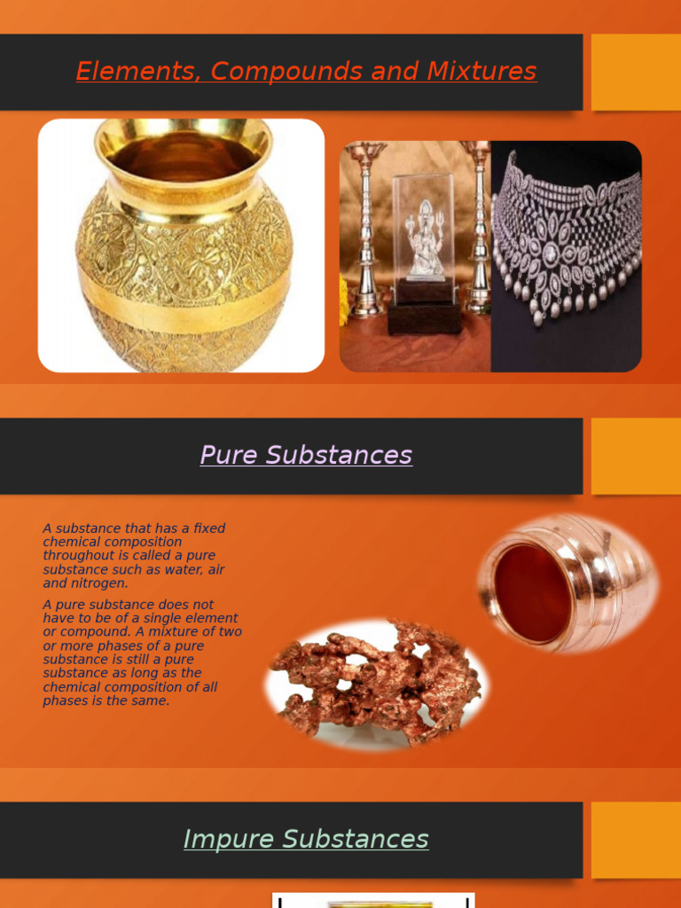 Elements,Compounds and Mixtures | PDF | Chemical Substances | Mixture