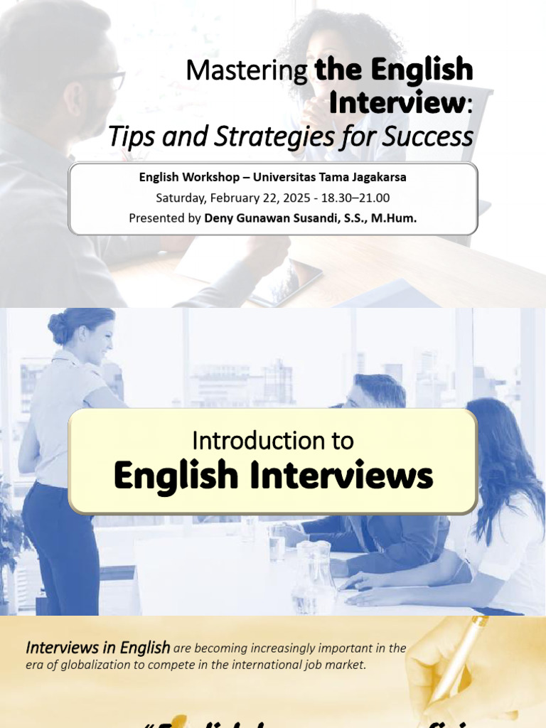 Day 2 - 22022025 - English Interview | PDF | Job Interview | English ...