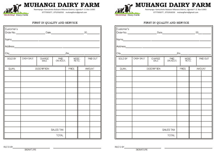 Farm Receipts | PDF