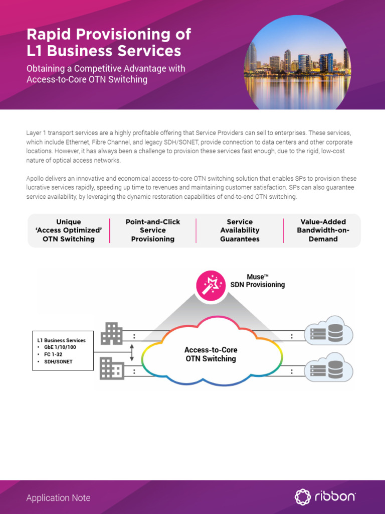 AN Rapid Provisioning of L1 Business Services | PDF | Wavelength ...