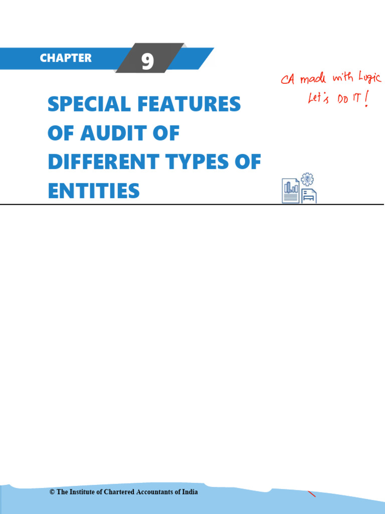 Chapter - 9 Special Features of Audit of Different Entities | PDF ...