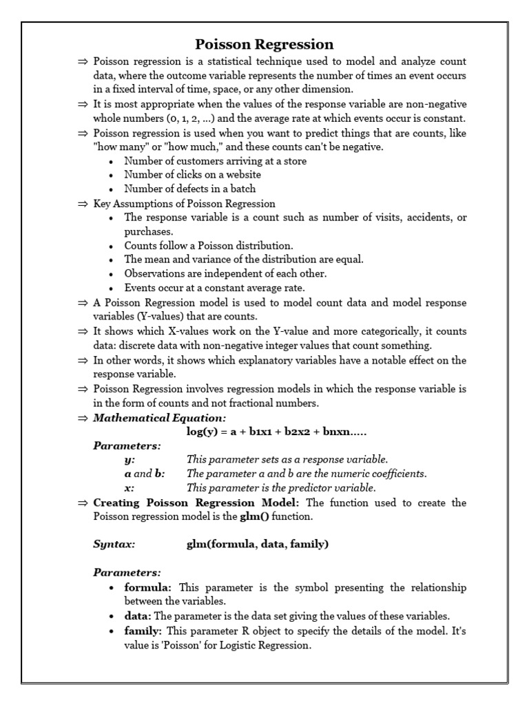 12 Poisson Regression | PDF | Linear Regression | Teaching Mathematics