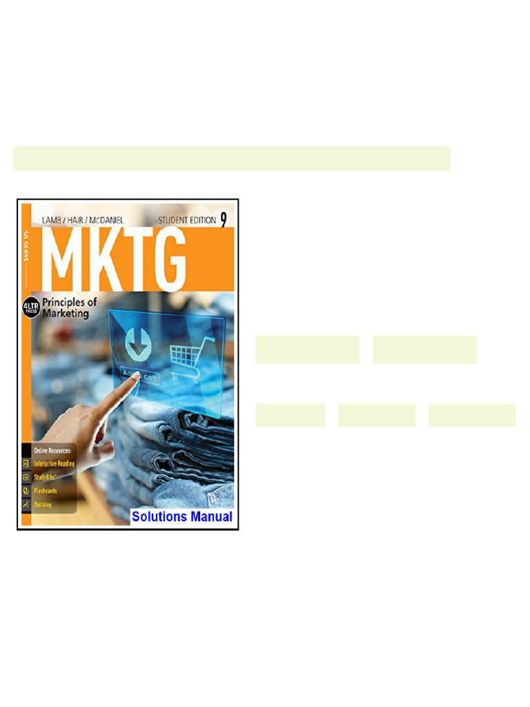 MKTG 9th Edition Lamb Solutions Manual sample | PDF | Coca Cola ...