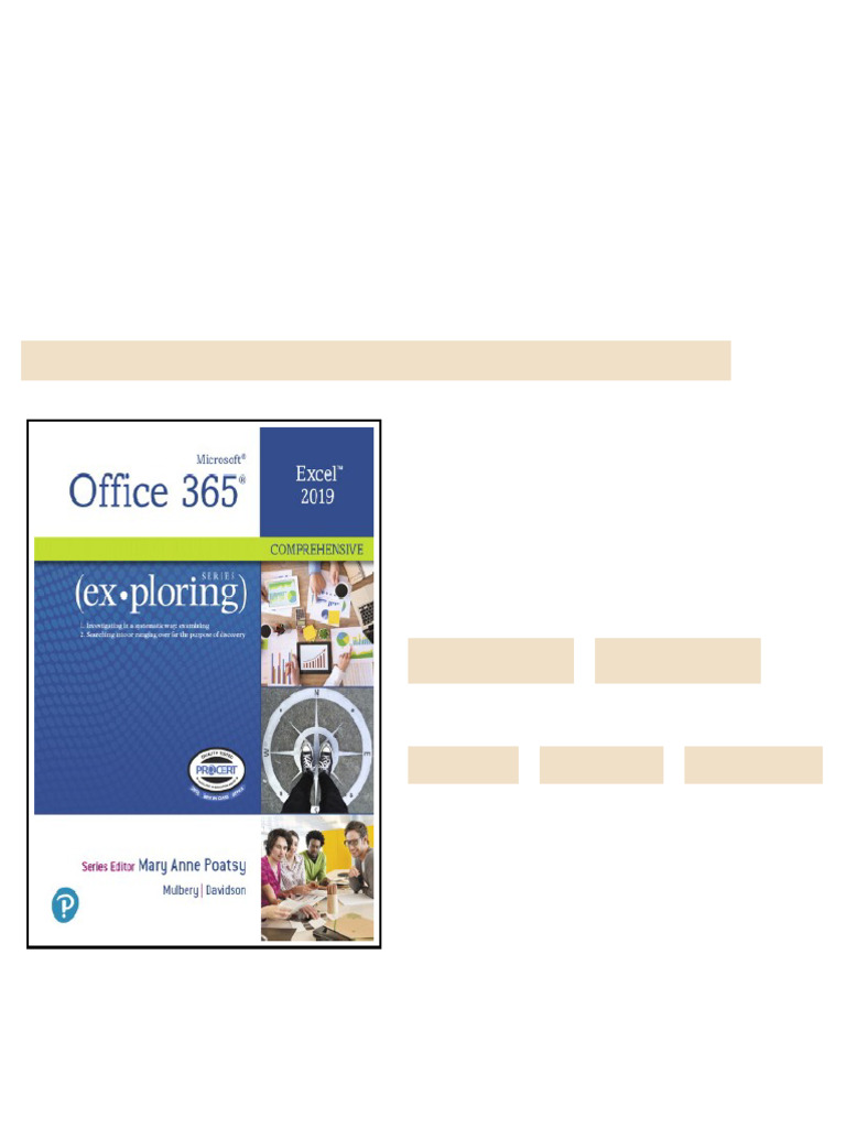 Solution Manual for Exploring Microsoft Office Excel 2019 Comprehensive ...