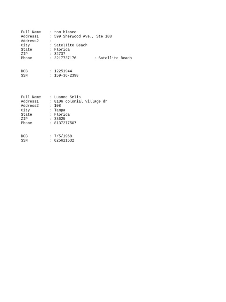 FL Fullz | PDF