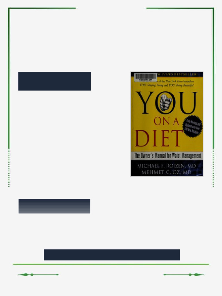 You, on a diet : the owner's manual for waist management by Roizen ...