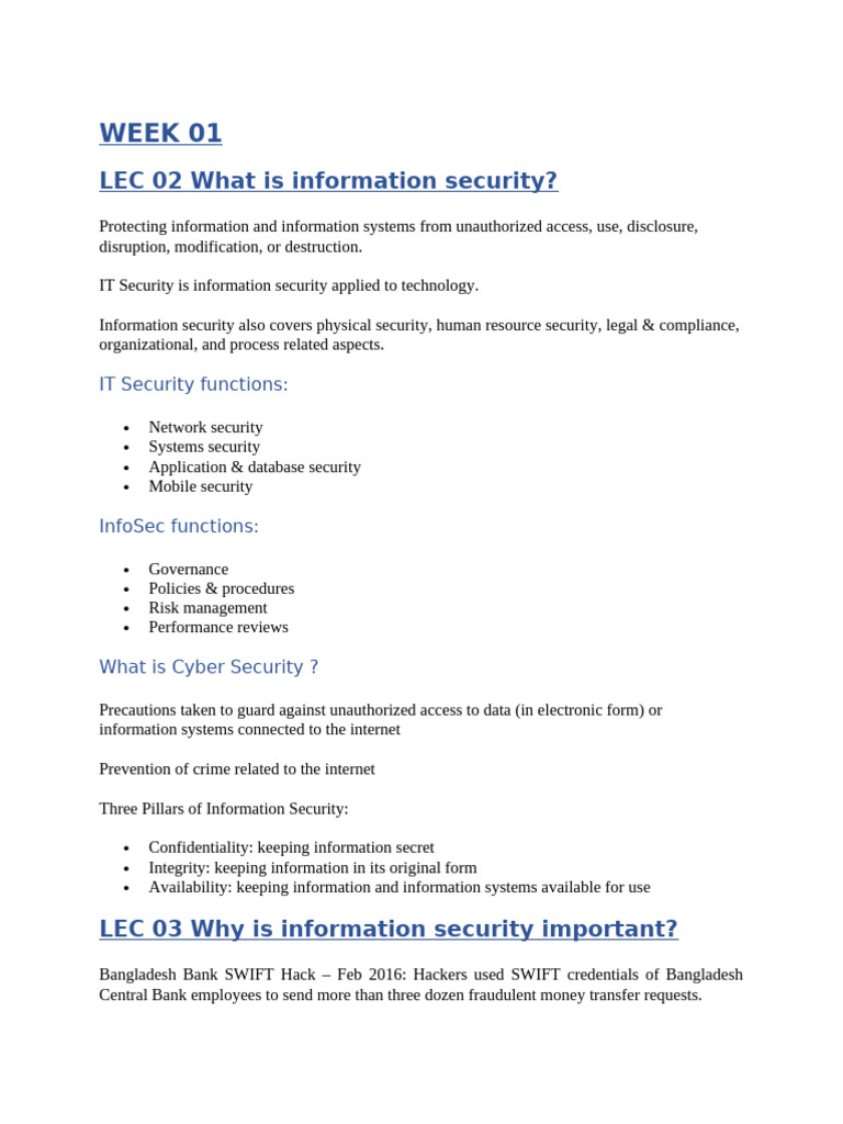 CS205 Information Security Mids Handouts | PDF | Information Security ...