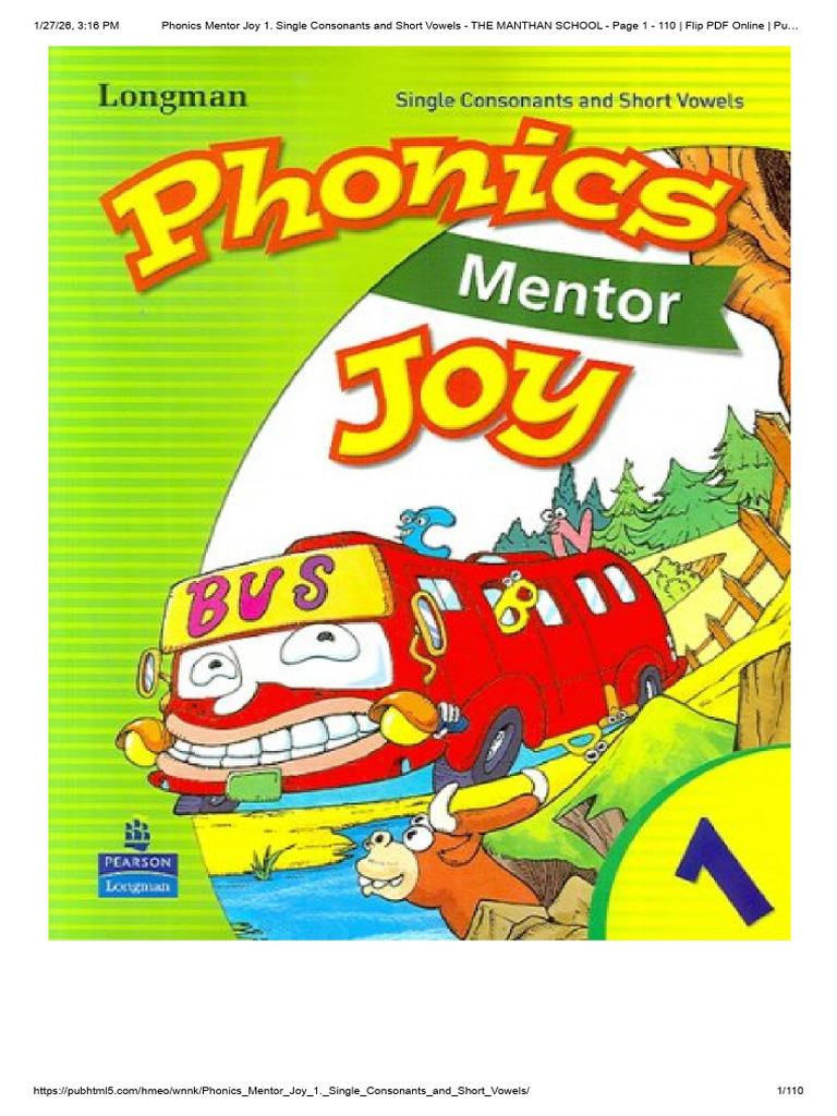 Phonics Mentor Joy 1. Single Consonants and Short Vowels - The MANTHAN SCHOOL - Page 1 - 110 ...