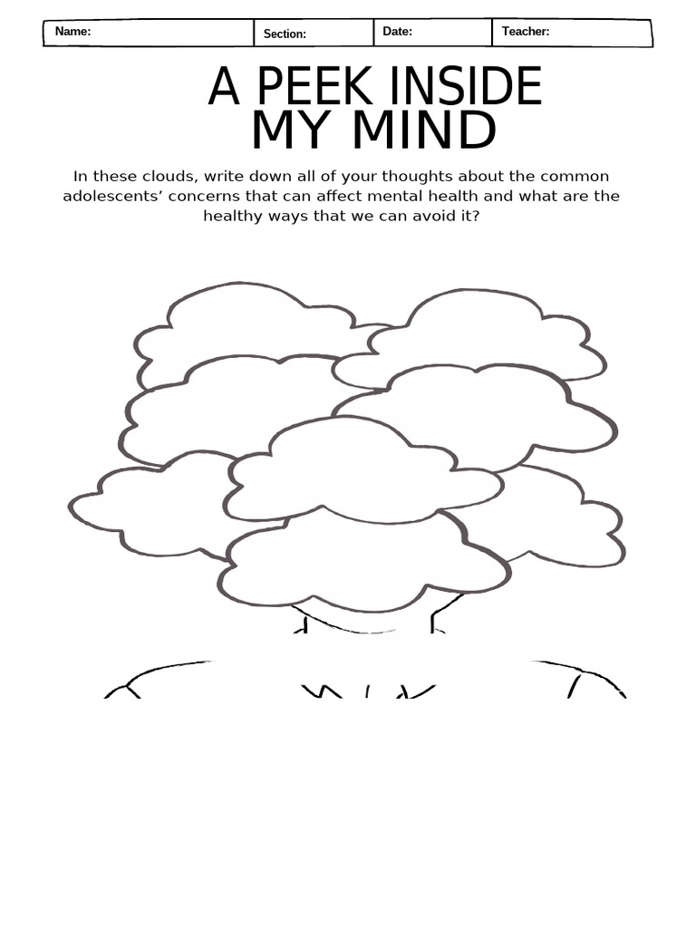 Activity_A Peek Inside My Mind-1 | PDF