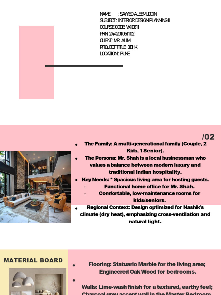 Client Profile and Material Board | PDF