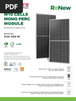 First Solar Series 7 TR1 Module Specs | PDF | Photovoltaics | Solar Panel