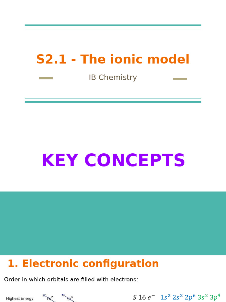 S2.1 - The ionic model (4) | PDF | Ion | Ionic Bonding