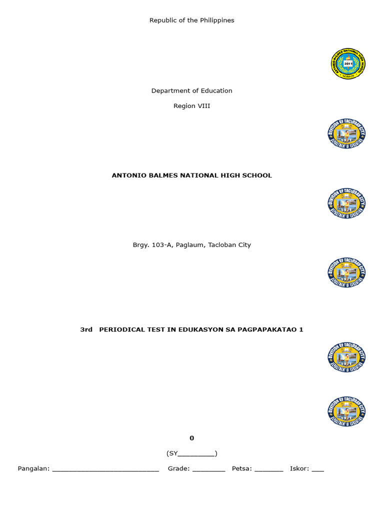 DTC - PT ESP 10 Q3 MELC With Key V3.docx - 20260120 - 214210 - 0000 | PDF