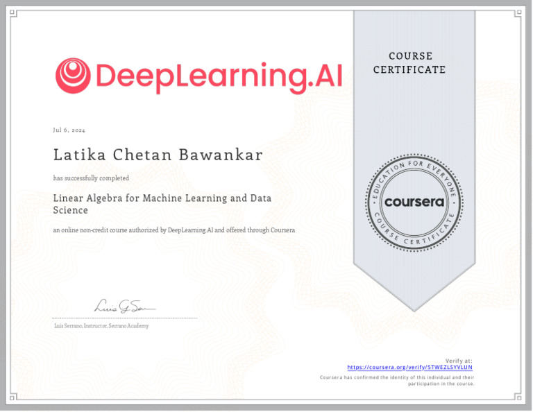 Linear Algebra for ML and Data Science | PDF