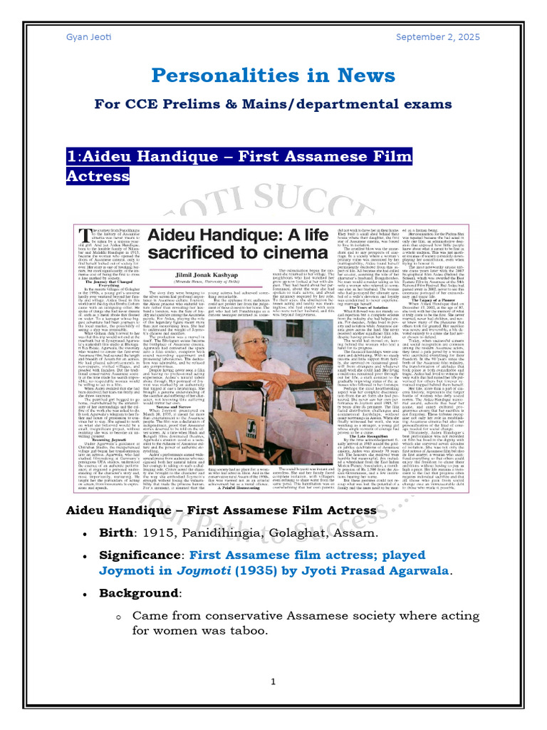 Personalities in New1 | PDF