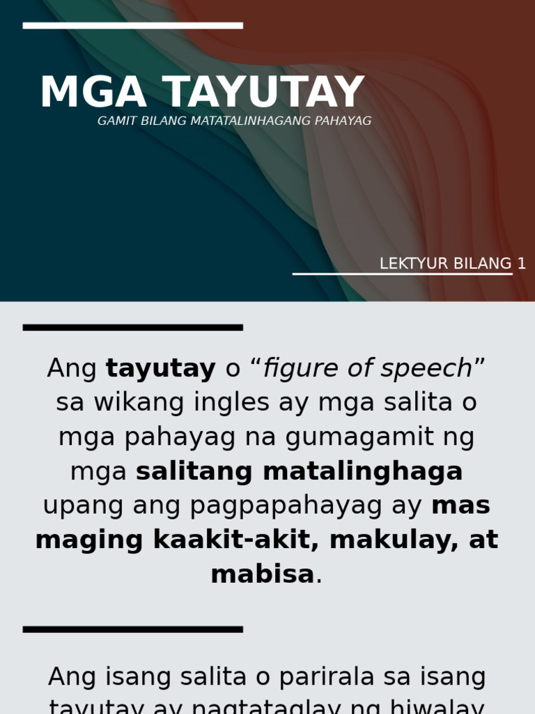 Mga Tayutay | PDF