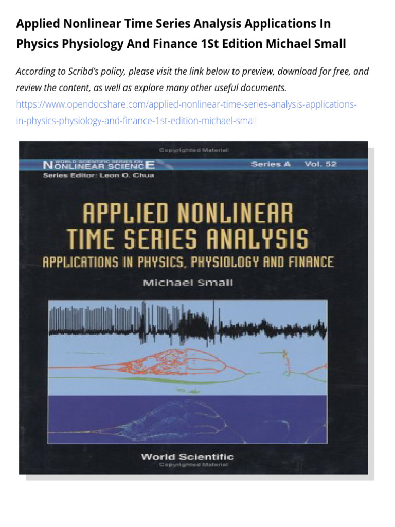 Applied Nonlinear Time Series Analysis Applications In Physics ...
