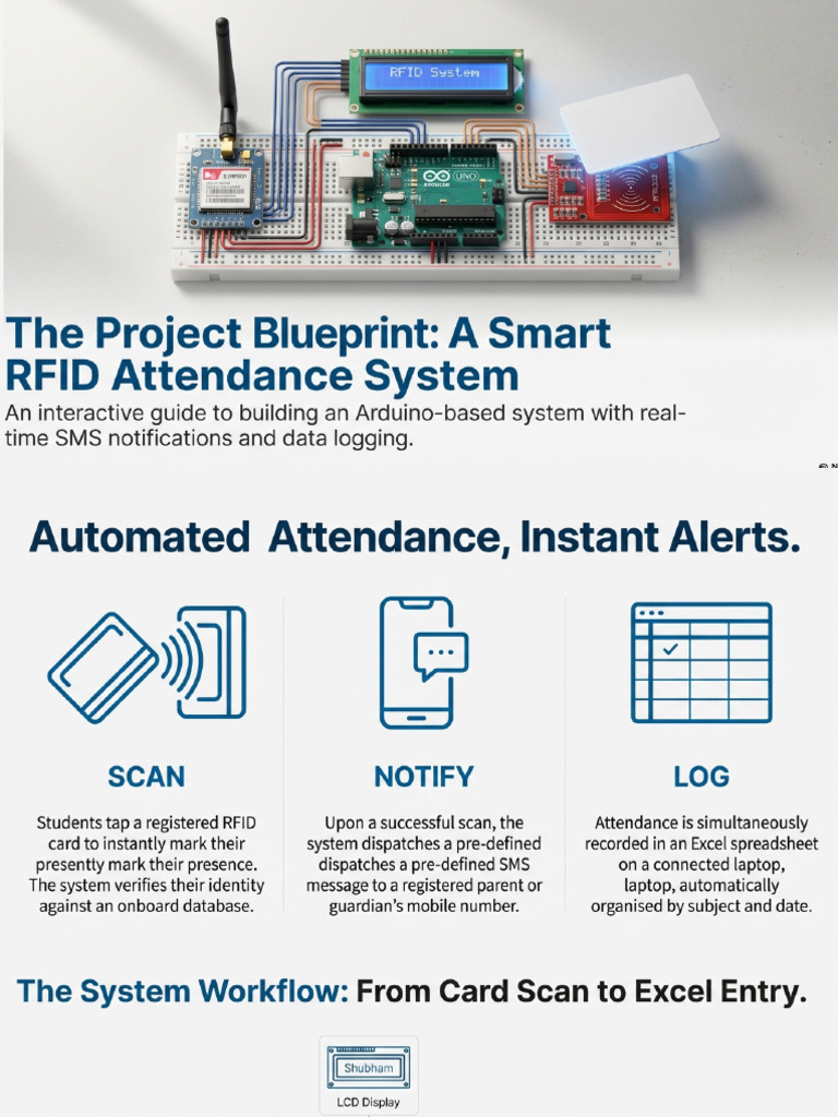 RFID Attendance System Blueprint PDF | PDF