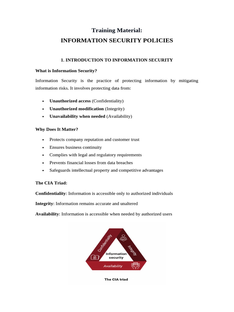Training Material (Information Security) | PDF | Information Security ...