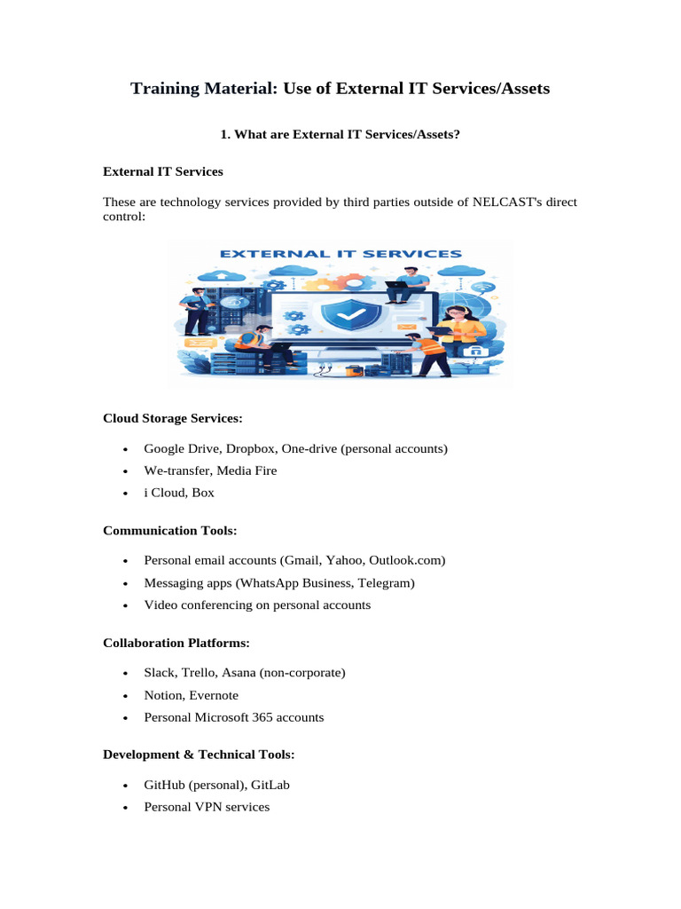 Training Material (External IT Services-Assets) | PDF | Security ...