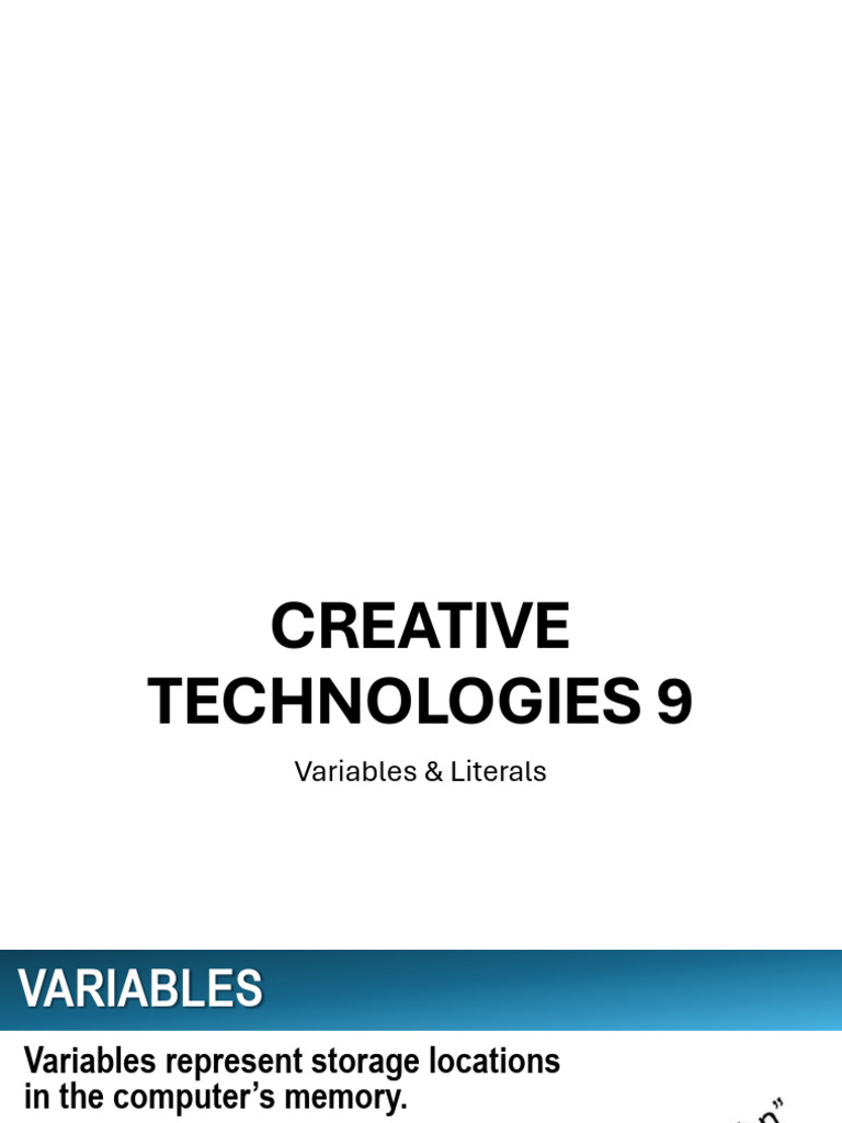 Variables Literals Identifiers | PDF | Variable (Computer Science ...