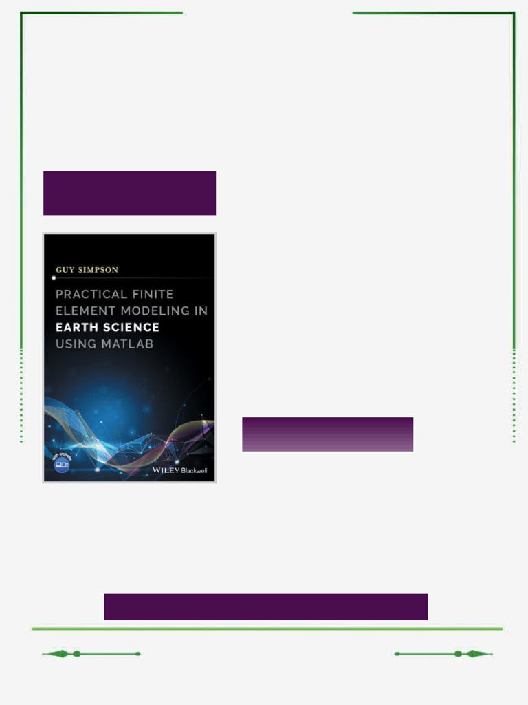 Practical Finite Element Modeling in Earth Science using Matlab 1st ...