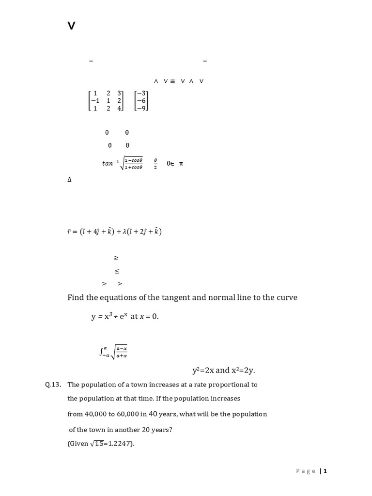 HSC Board Maths Practical Practice Questions | PDF