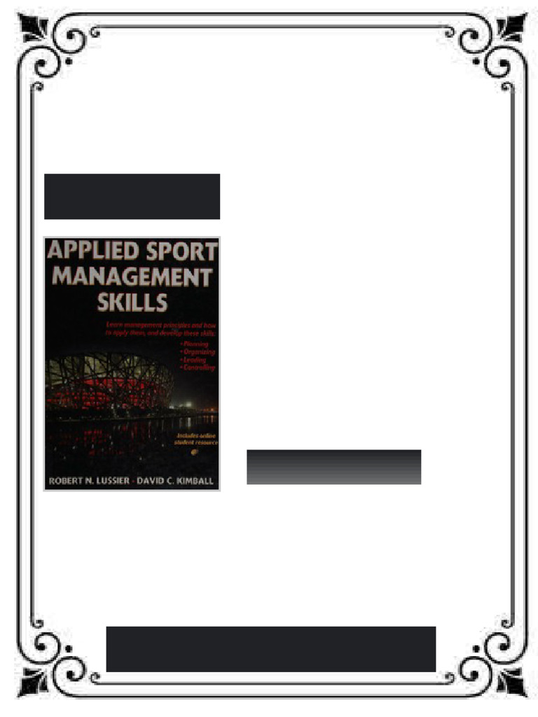 Applied sport management skills by Lussier, Robert N, Kimball, David ...