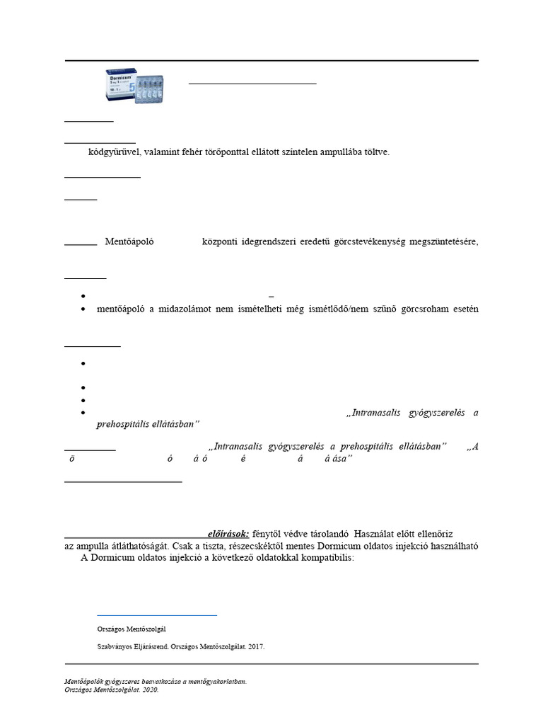 Midazolám Dormicum | PDF