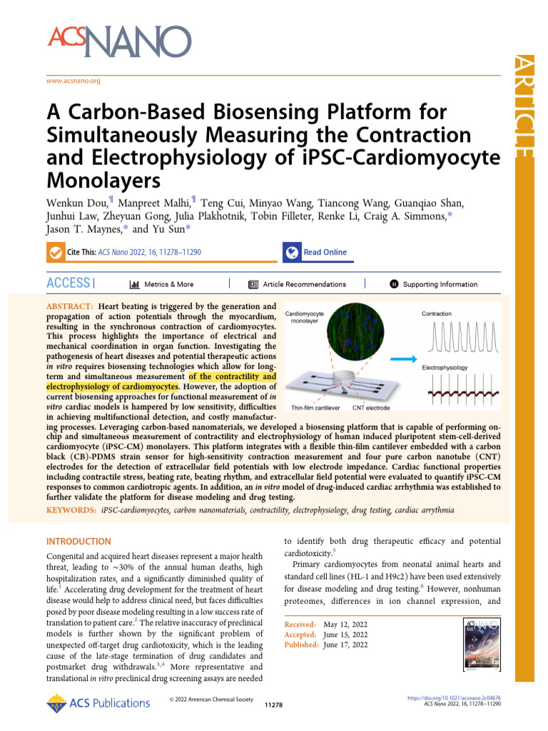 Dou Et Al 2022 A Carbon Based Biosensing Platform For Simultaneously ...