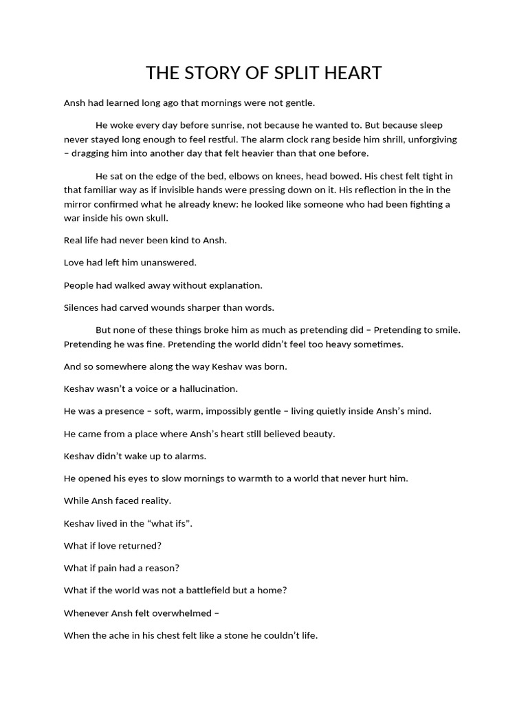 The Story of Split Heart | PDF