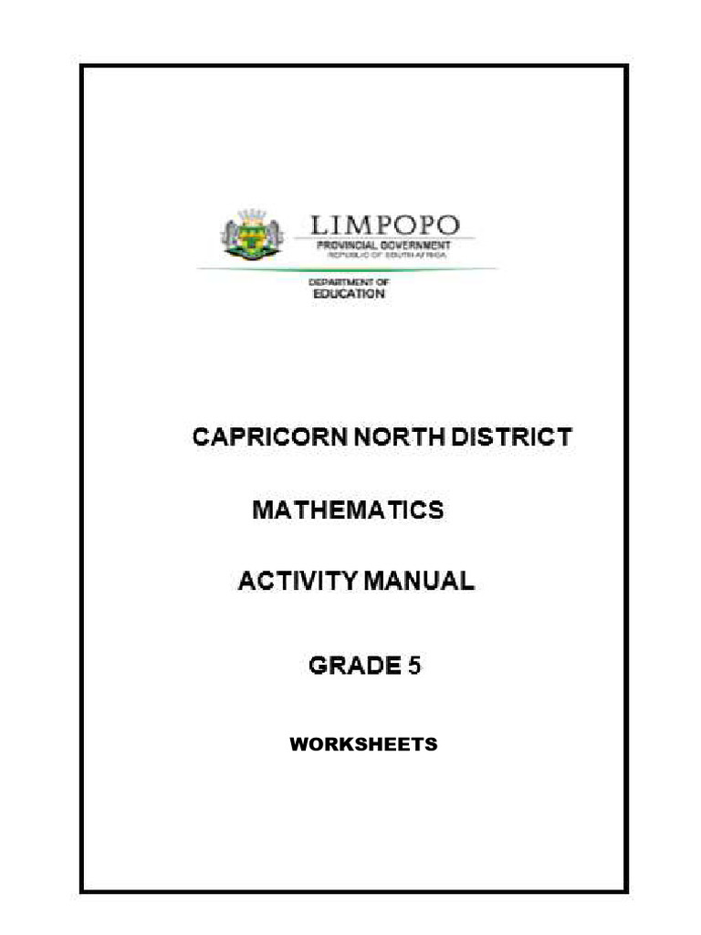 Grade 5 Final Booklet | PDF | Numbers | Integer
