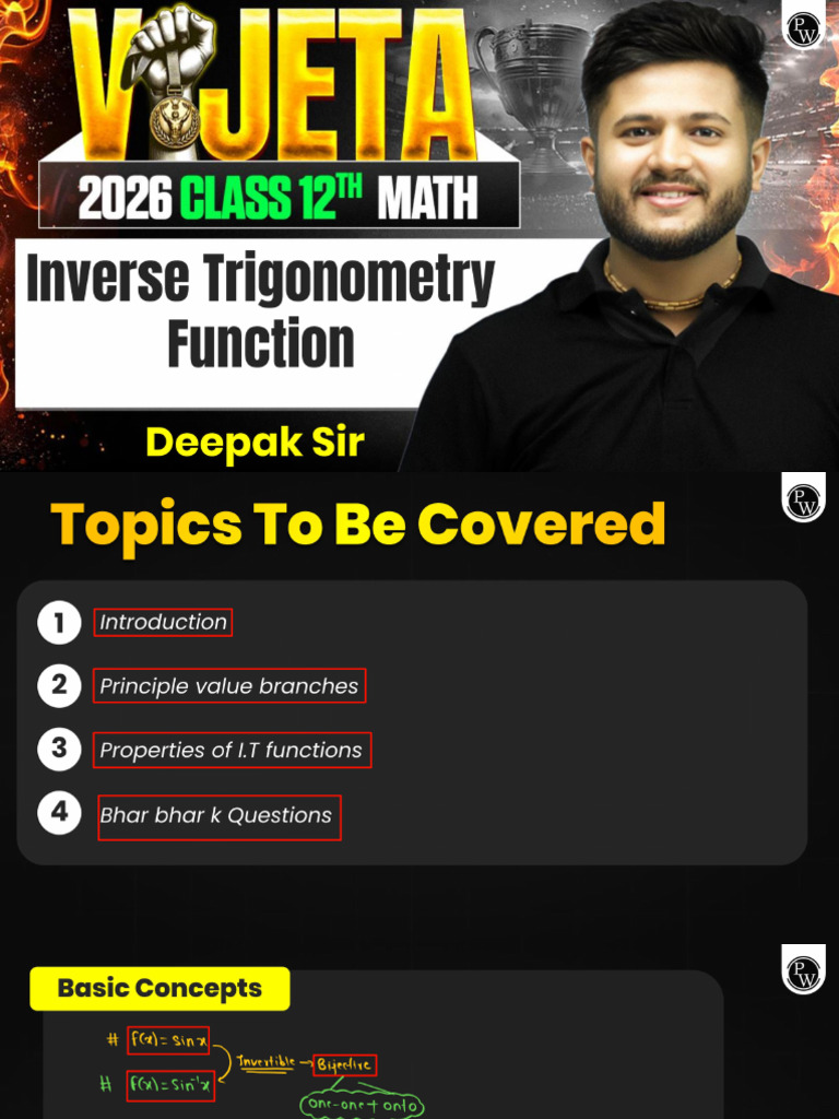 Inverse Trigonometric Functions class 12 ncert maths | PDF