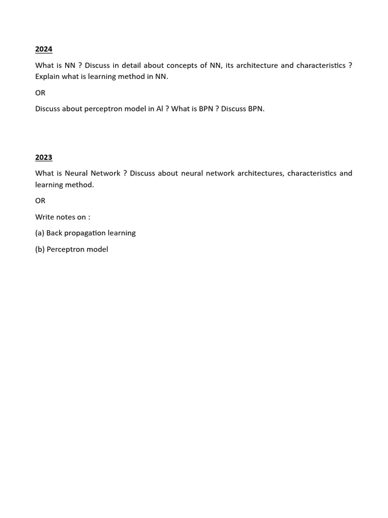 Unit-1-NNGP (Naresh Notes) | PDF | Machine Learning | Cognitive Science