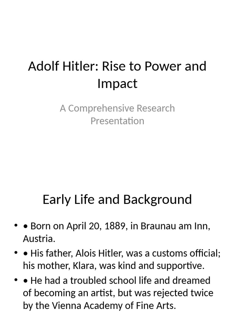 Adolf Hitler Rise To Power and Impact Detailed | PDF | Nazi Germany ...