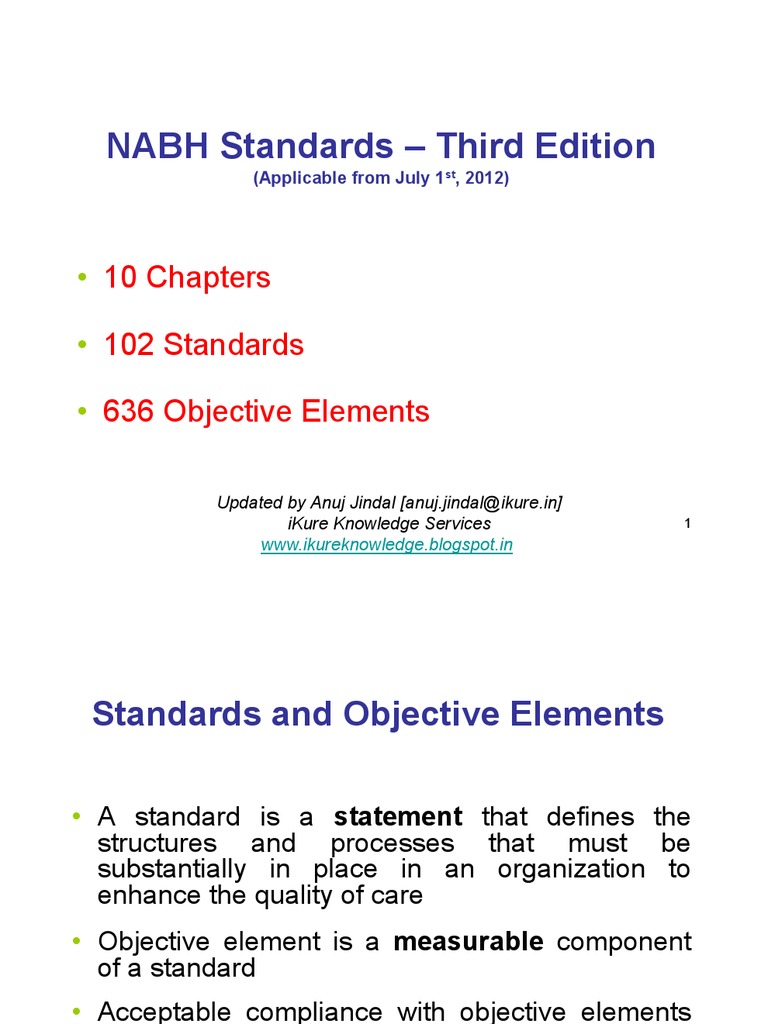 NABH 3rd Edition | PDF | Infection Control | Patient