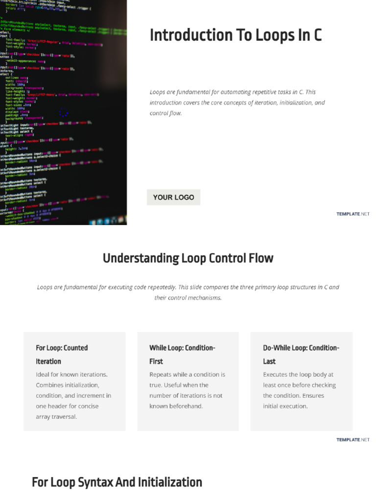 Create a comprehensive presentation on loops in C programming_ covering ...