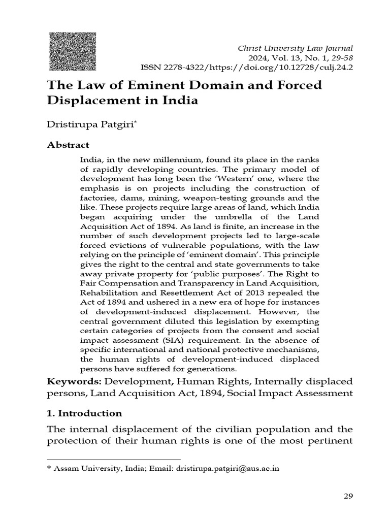 Eminent Domain | PDF | Justice | Crime & Violence