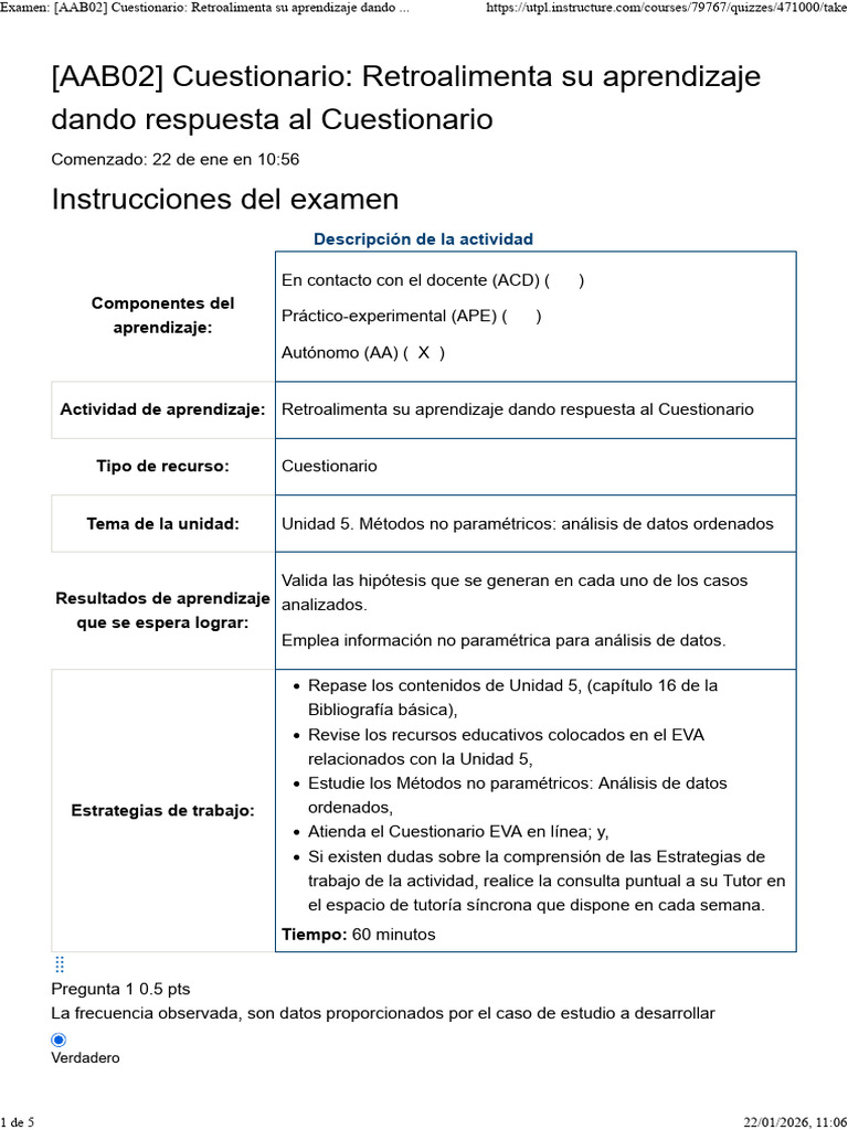 33Examen_ [AAB02] Cuestionario_ Retroalimenta Su Mio | PDF | Análisis ...